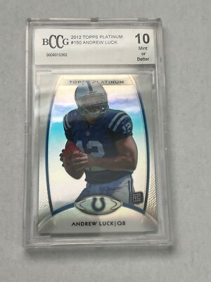 2012 Topps Platinum Rookie Andrew Luck #150 BCCG Mint Rookie RC | eBay