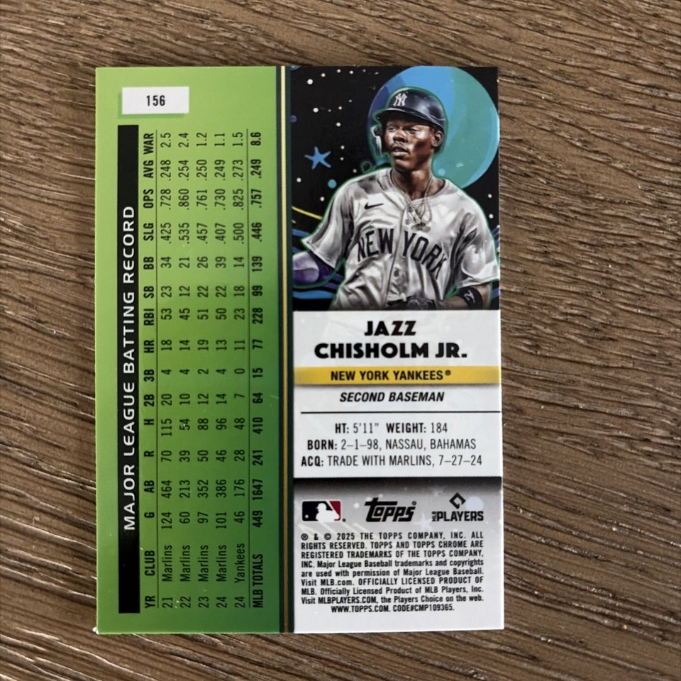 2025 Topps Cosmic Chrome - Jazz Chisholm #156 | eBay