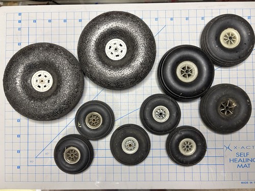 R/C Model Airplane Tires / Wheels Of Various Sizes (Lot Of 10) | eBay
