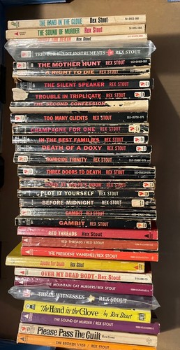 Lot of 31 Vintage Rex Stout Nero Wolfe Mystery Paperbacks Classic Crime ...