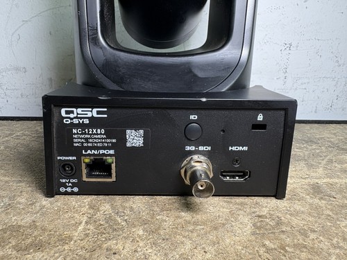 QSC Q-SYS NC-12x80 4K Sensor / 1080p Stream Network PoE Conference ...