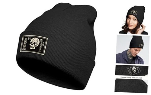 Beanie Cool Beanies Funny Beanie Cute Graphic Beanie Black One Size ...