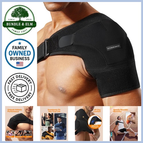 Shoulder Support Brace Rubber Sleeve Arm Sling for Rotator Cuff Injury ...