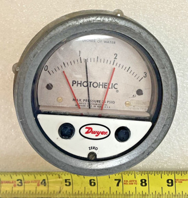 Dwyer 3000MR Photohelic Pressure Gauge 24VDC, 0-3 Inch, 25 PSIG MAX | eBay