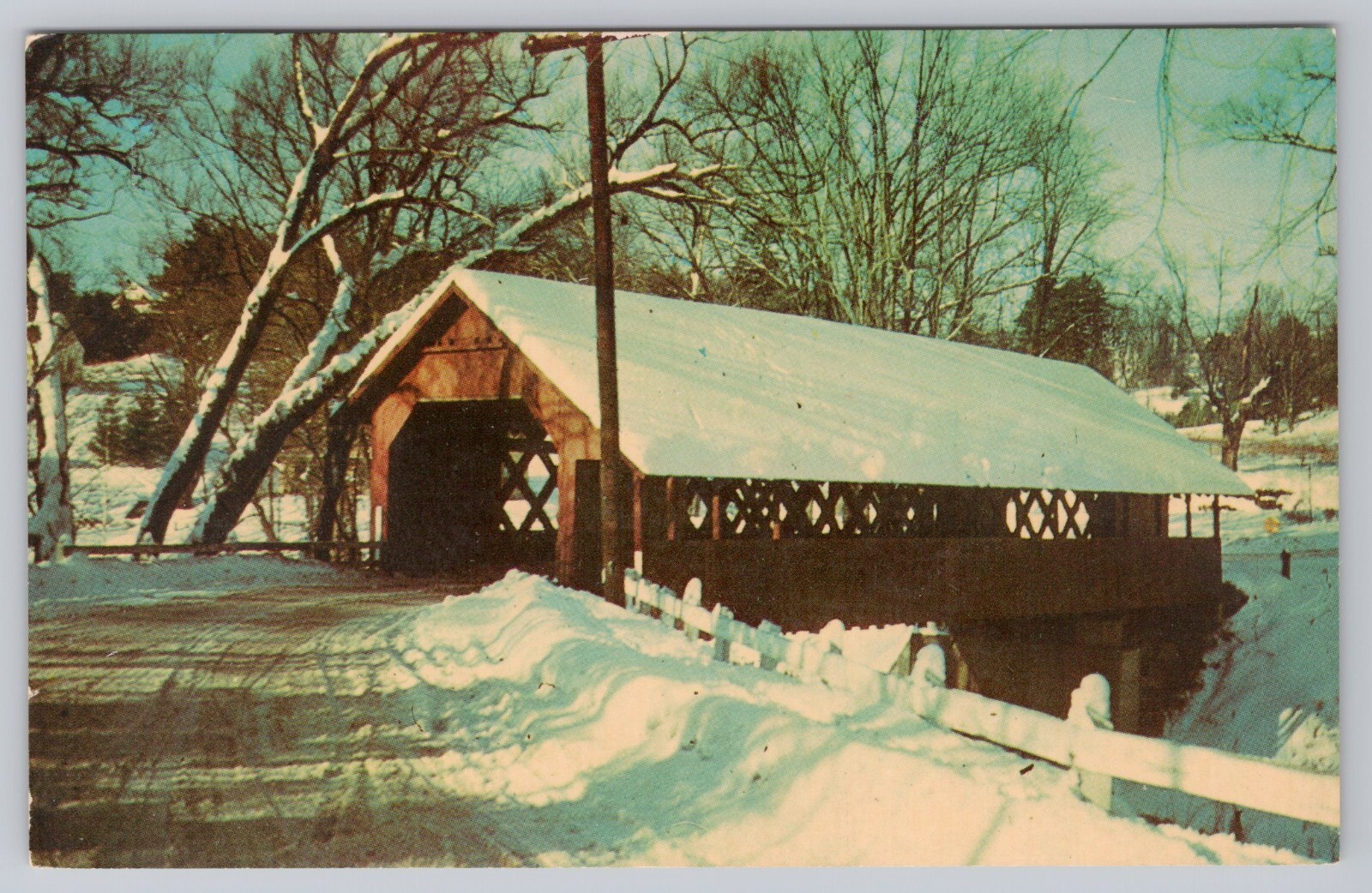 Creamery Covered Bridge Spans Whetstone Brook Brattleboro VT UNP ...