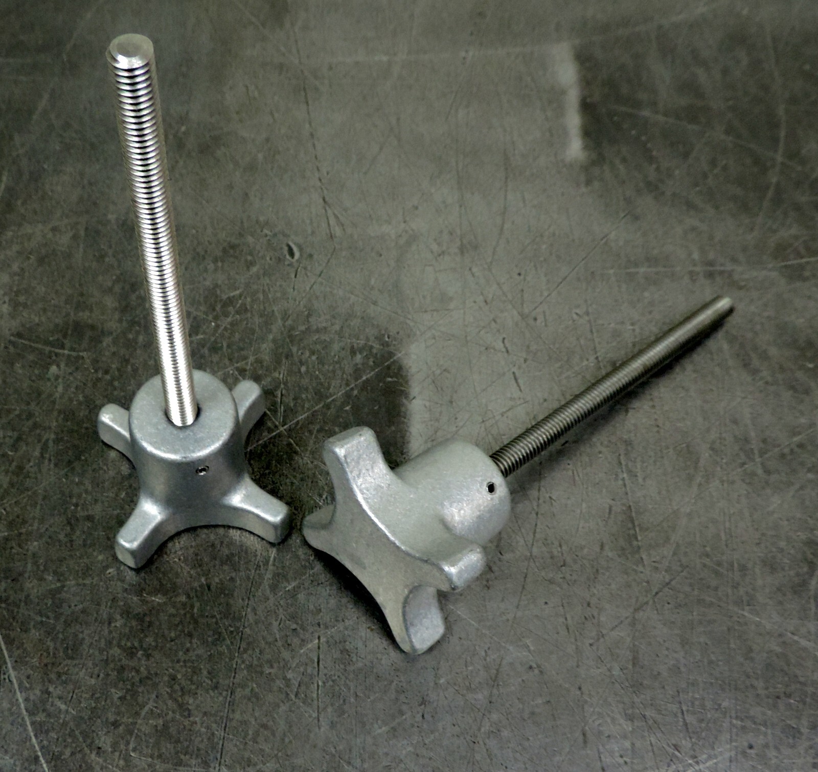 Hand Knob Handle Aluminum with 5/16" SAE Threaded Shaft Lot of (2) Two ...