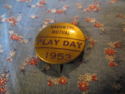 c. Button Pin Hardware Mutual Play Day Guest 1953 1 1/4 Inch Wide | eBay