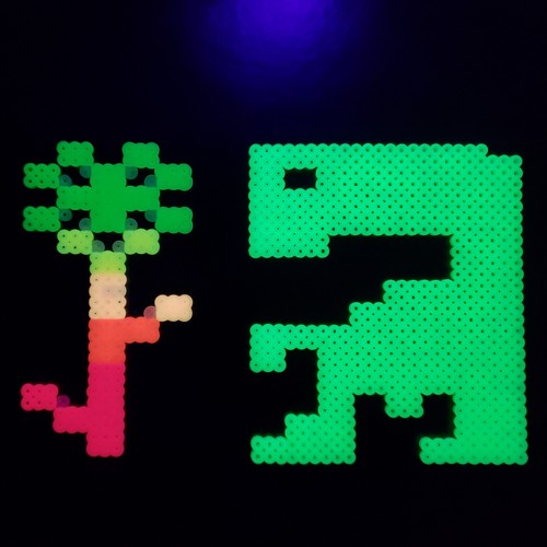 ET the extraterrestrial atari 8 bit Perler bead art glow in the dark | eBay
