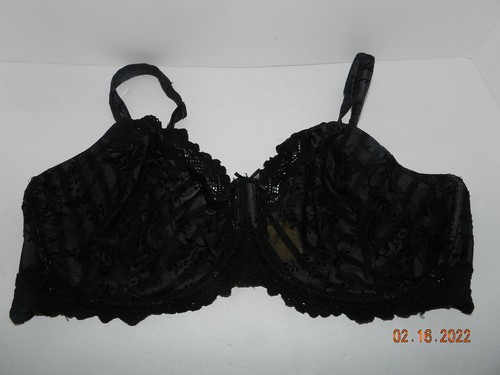 Lunaire 152-13 underwire bra 40DDD black and taupe embroidered sexy | eBay