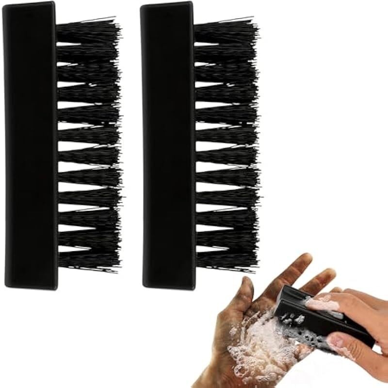 Black Handle Grip Nail Brush For Cleaning Hand Fingernail Brush Nano ...