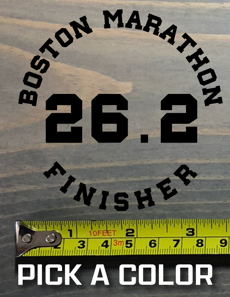 Boston Marathon Sticker 3.5" Decal Finisher 26.2 13.1 Half Bumper ...