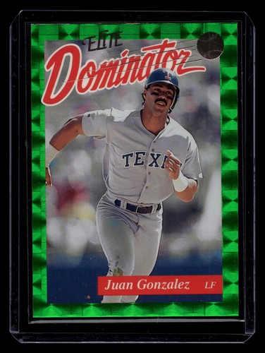 1993 Donruss ELITE DOMINATOR Juan Gonzalez #11 Rangers HIGH GRADE ONLY ...