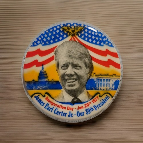 1977 Jimmy Carter Inauguration Day 39th President Photo Pinback ...