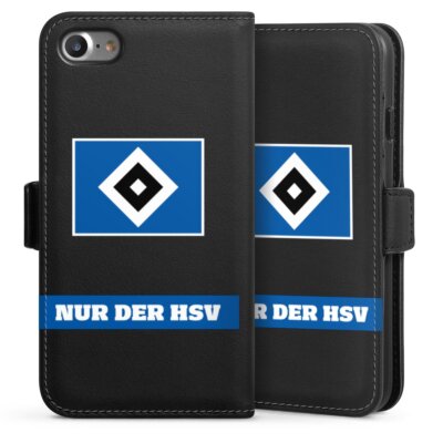 Flip Case Tasche für Apple iPhone SE (2020) Nur der HSV Blau ohne ...