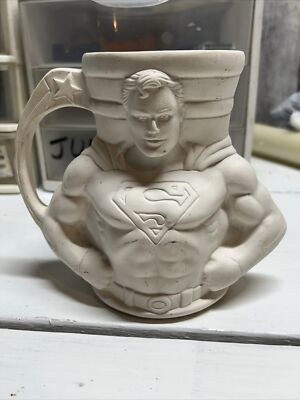 Vintage Superman Ceramic Mug DC Comics Ceramic Mug Large Unfinished ...