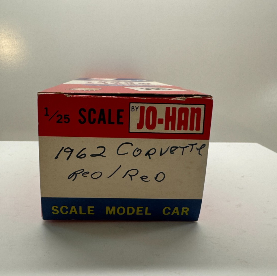 1962 CHEVROLET CORVETTE PROMO BOX, EMPTY, 1:25 SCALE, JOHAN, EXC ...