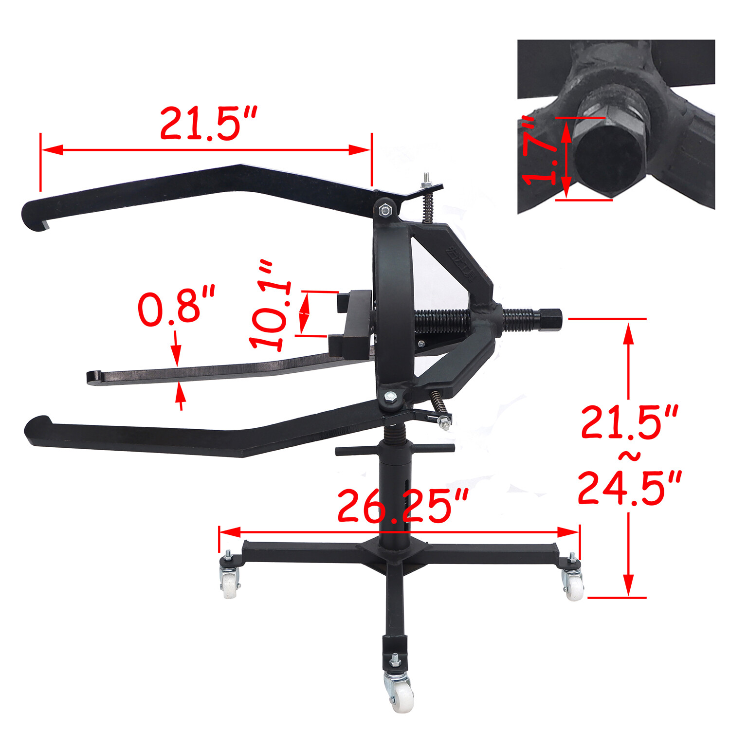 3 Jaws Adjustable Height Brake Drum Puller Remover Car Truck Repair ...