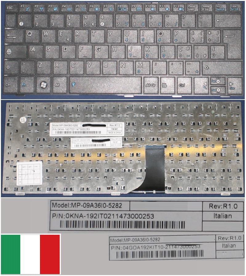 Keyboard qwerty Italian ASUS Epc 1005HA MP-09A36I0-5282 0KNA-192IT02 | eBay
