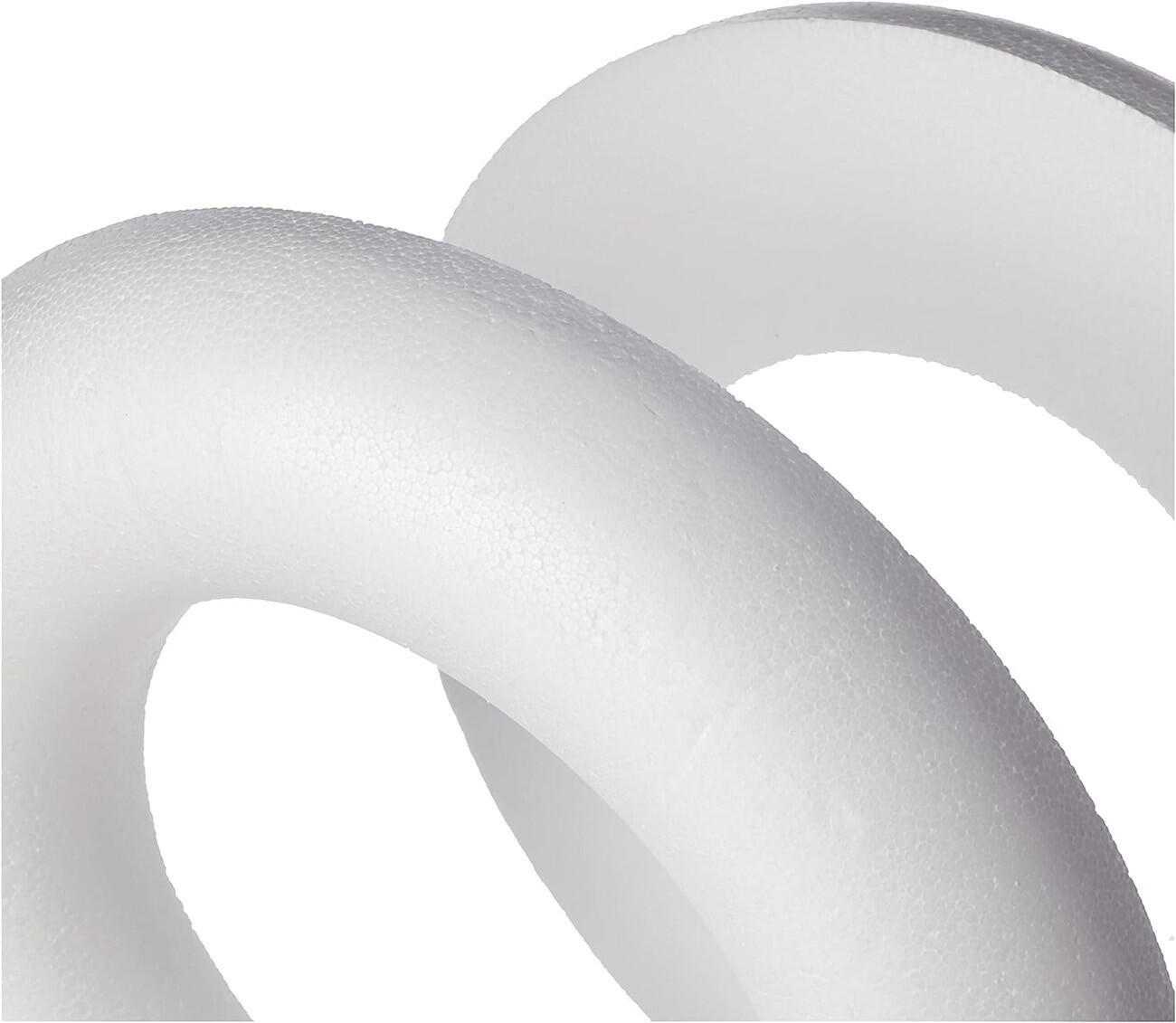 Polystyrene wreath Rings 30cm 21.5cm 14cm Polystyrene White Rings | eBay