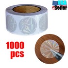1000pcs 1 Inch Clear Sealing Sticker Round Shiny Patterns Security Seal ...