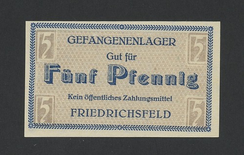GERMANY 5 pfennig WWI Friedrichsfeld C.2973 Uncirculated World Paper ...