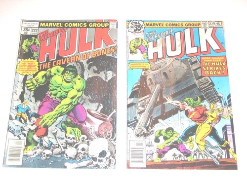 Incredible Hulk #222 #229 6.0 FN Mark Jeweler Insert Variant Marvel ...