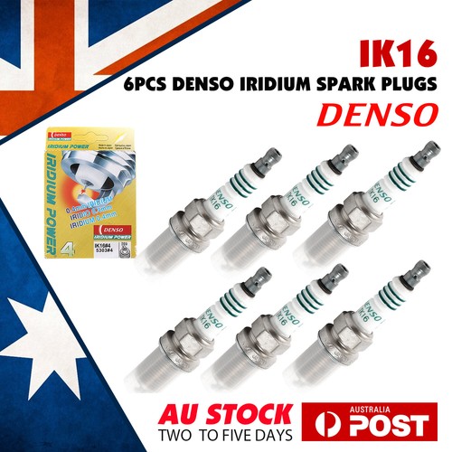 6 Denso IRIDIUM Spark Plugs IK16 for '89~'99 Toyota Starlet EP82 EP91 ...