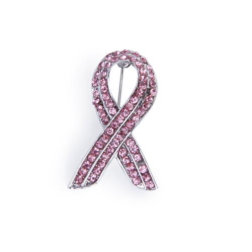 Fancy Crystal Breast Cancer Awareness Ribbon Brooch Pin Lady | eBay ...