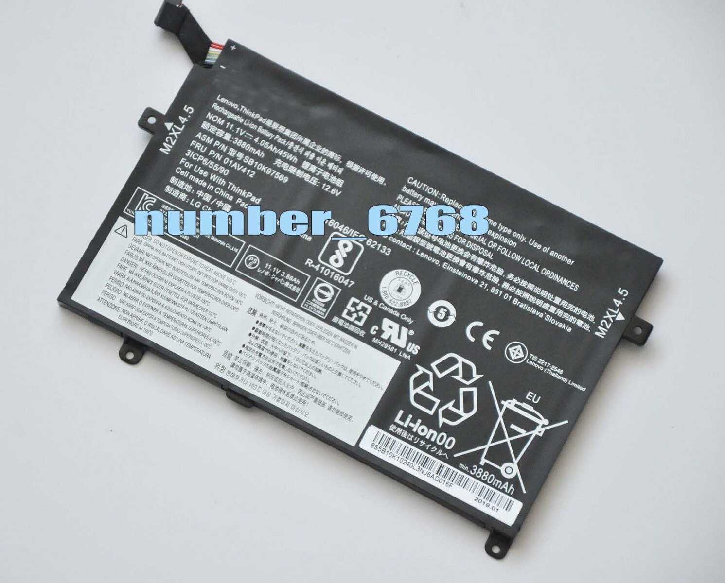 Genuine Lenovo ThinkPad E470 E475 45wh Battery 01AV412 for sale online ...