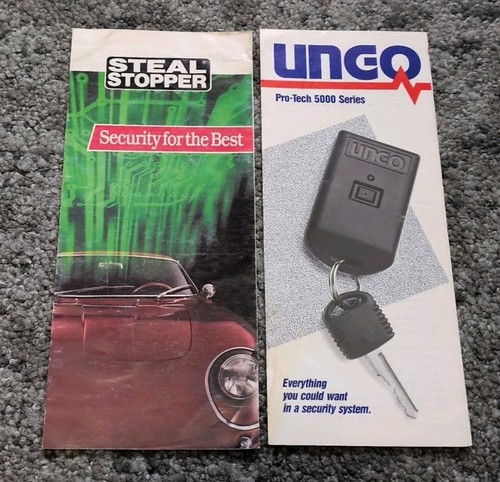 Lot Of 2 Car Alarm Security Brochures Steal Stopper & UNGO Vintage | eBay