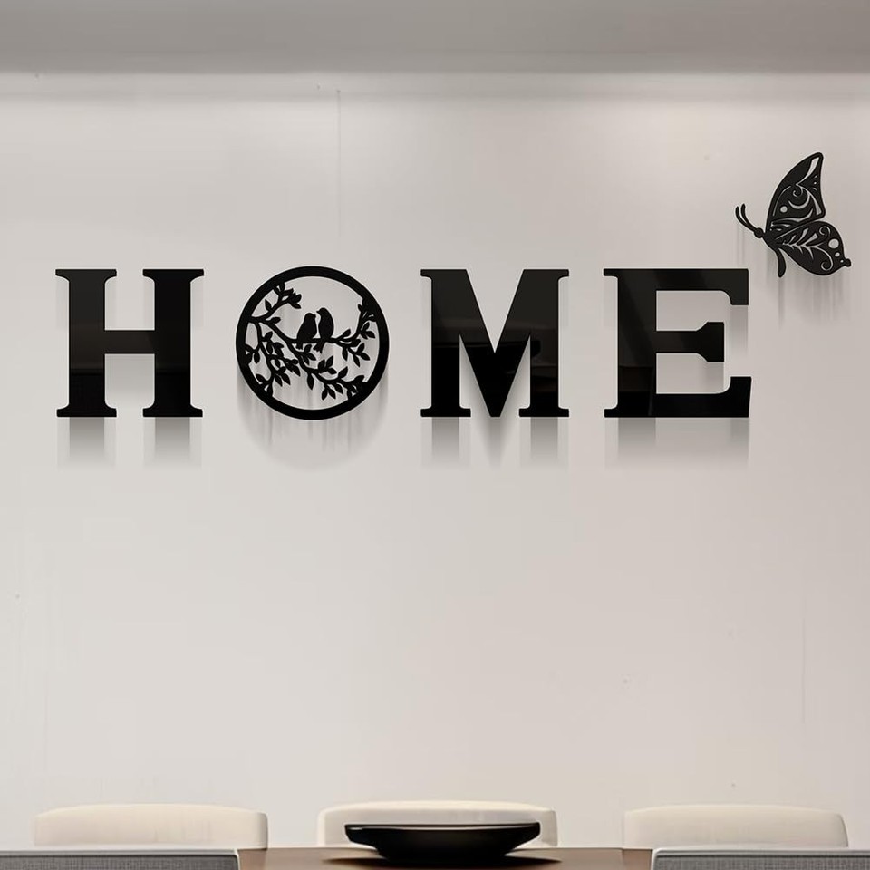 Home Signs Decor Aesthetic Bird Wall Art Letter Wall decor for Living ...
