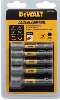 * DeWALT MAXFIT ULTRA Magnetic Nut Driving Set, Model: DWAFTND5, (5 ...