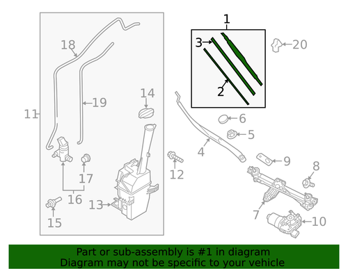 Genuine Kia Wiper Blade 98360-Q5000 | eBay