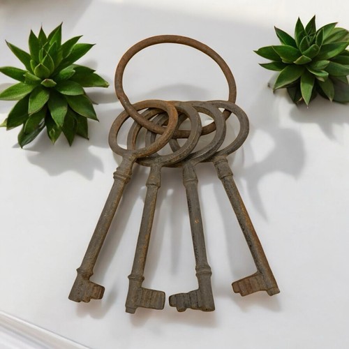 Vintage cast iron skeleton Key size 6.5 | eBay