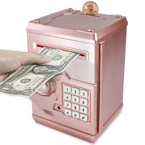 Electronic Piggy Bank Code Lock for Kids Baby Toy, Mini ATM Safe Coin ...