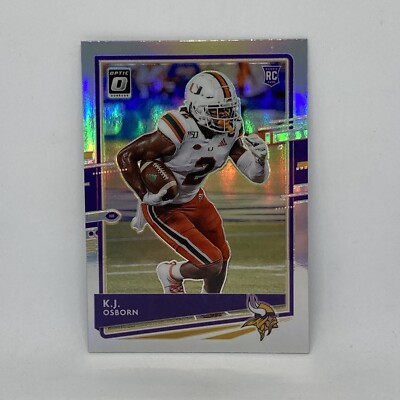 K.J. Osborn Silver Prizm Rookie Insert 2020 Donruss Optic Football #102 ...