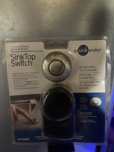 InSinkErator STS-SO Single Outlet Sink Top Switch with Chrome, Satin ...