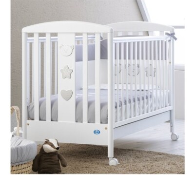 Pali Lettino Culla Neonato in Legno con Ruote e Cassettone Bianco ...