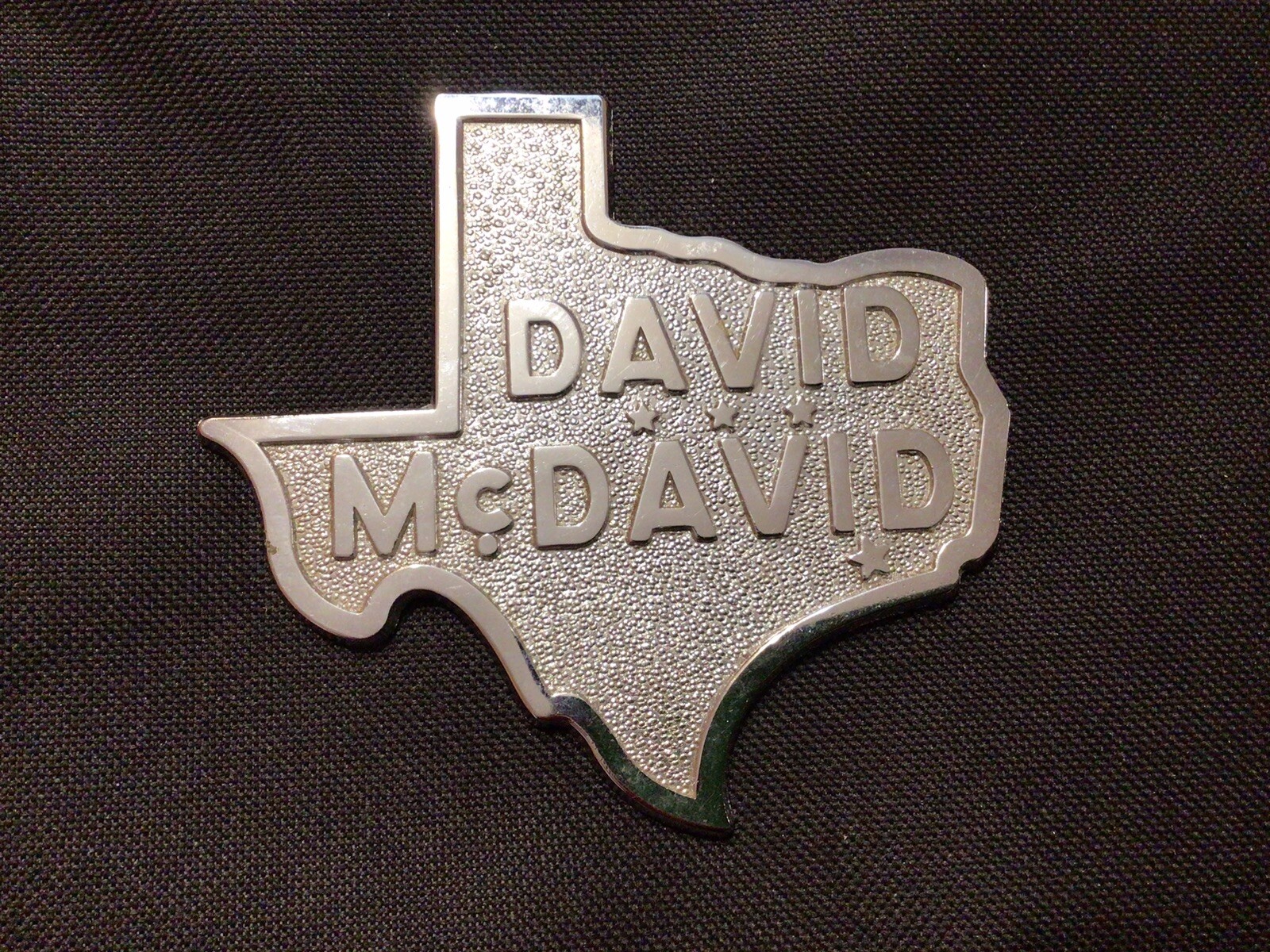 Vintage chrome David McDavid auto dealer emblem-trunk tag logo Texas | eBay