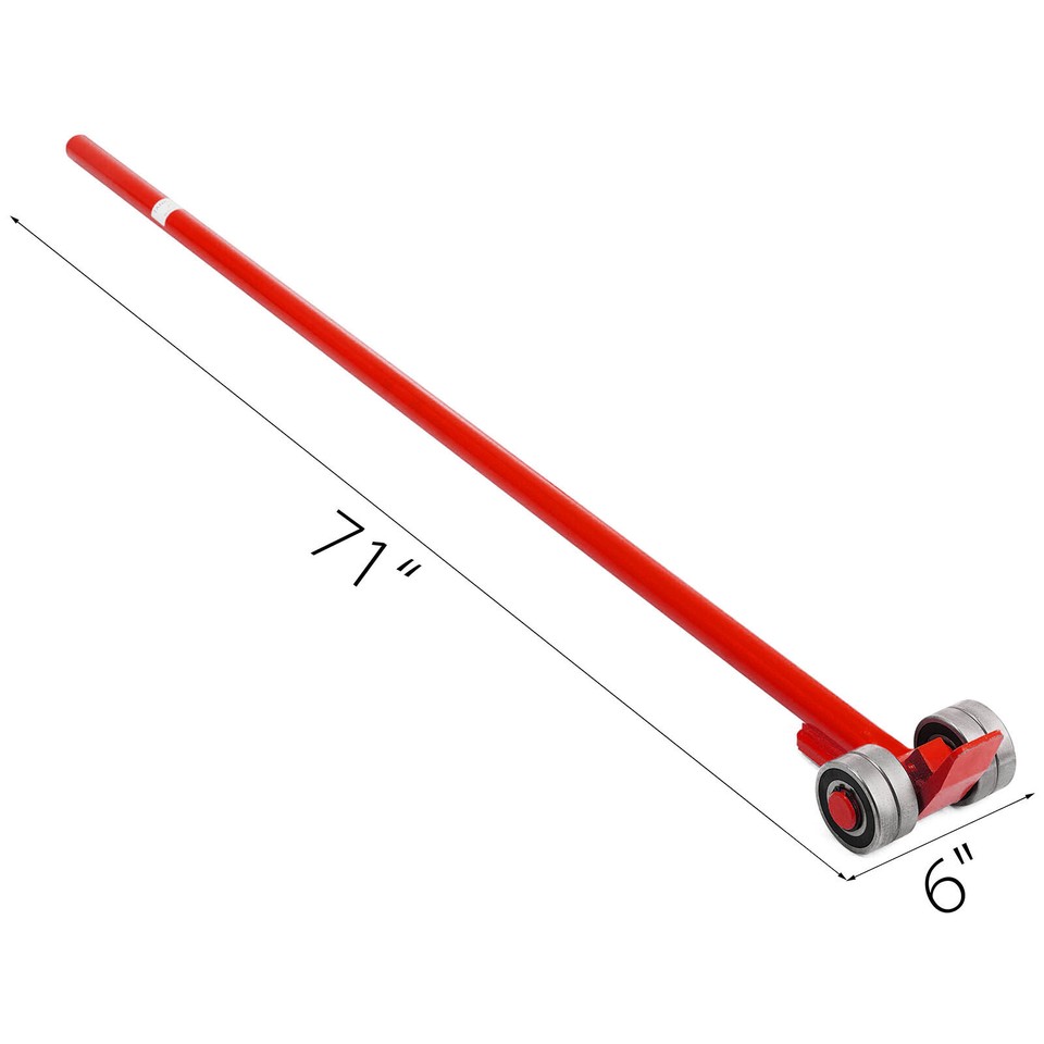 Heavy Duty Pry lever Bar 3T/6600LBS Capacity with Wheels & 6'/1.8M ...