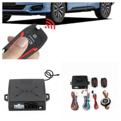 Universal 12V Car Keyless Entry Engine Start Alarm System ONE Push ...