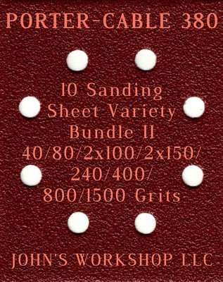 PORTER-CABLE 380 - 40/80/100/150/240/400/800/1500 - 10 Sheet Variety ...