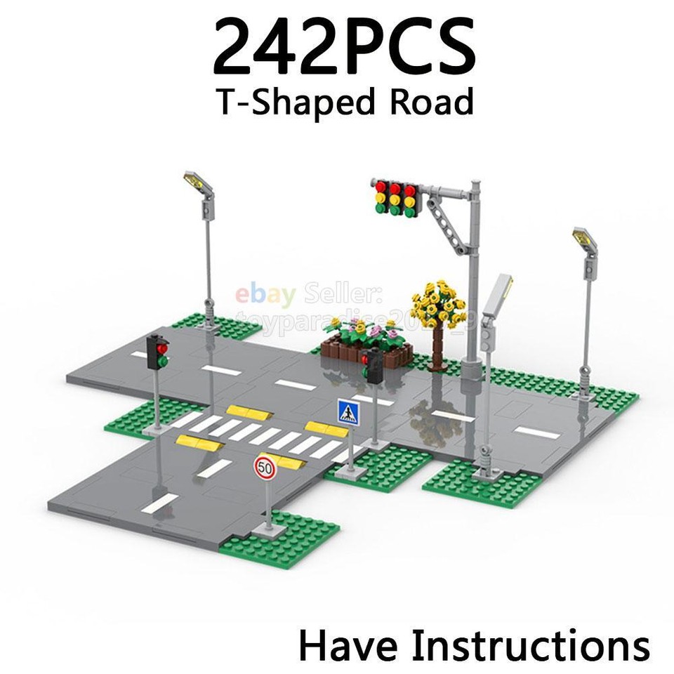 MOC City House Street Building Blocks Bricks Traffic Footbridge Set ...