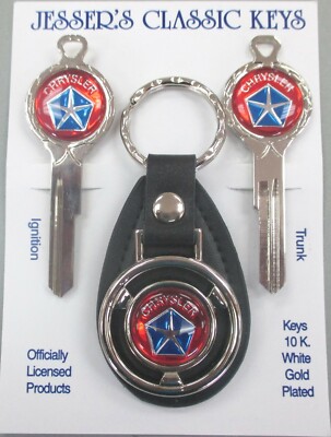 Red CHRYSLER PentaStar White Gold Deluxe Classic Keys Set 1956-1969 | eBay