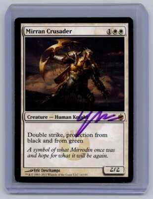 (532) Magic Mirran Crusader SIGNED MP Mirrodin Besieged I SHIP FAST ...
