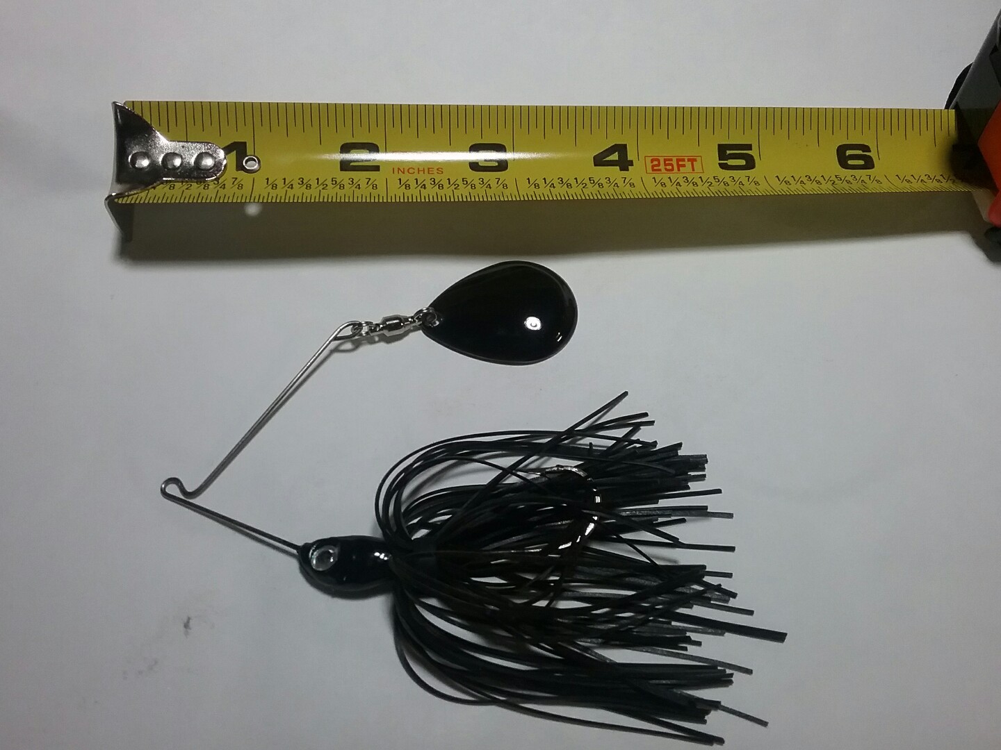 SPINNERBAIT 1/4 oz NIGHT TIME LURE BLACK SINGLE BLADE BASS AND PIKE ...