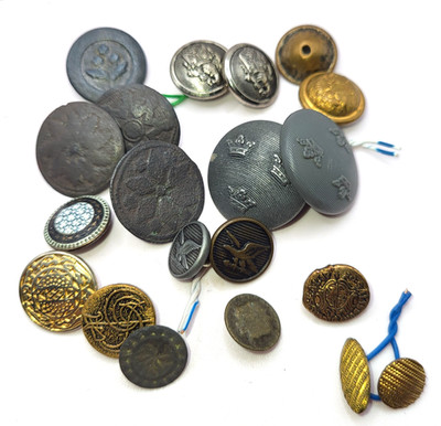 Antique Foreign Military and Civilian Buttons Mixed lot of 20 | eBay