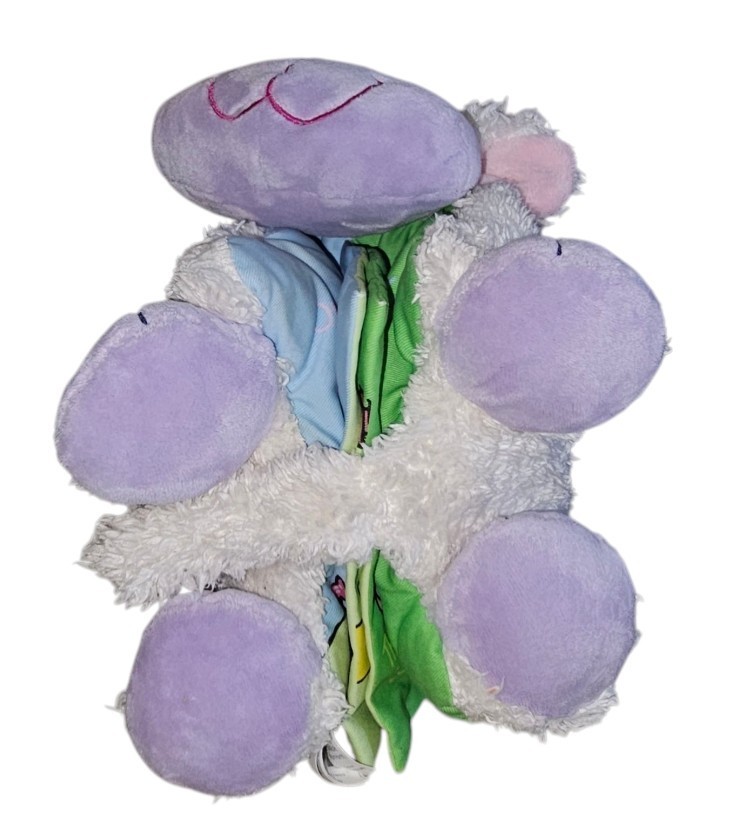 JellyCat Jelly Kitten Lilac Sheep Baby Book Ribbons Rattle Soft Plush ...