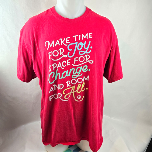 Target Employee Uniform T Shirt Mens XL Red Graphic Joy Change Room For ...