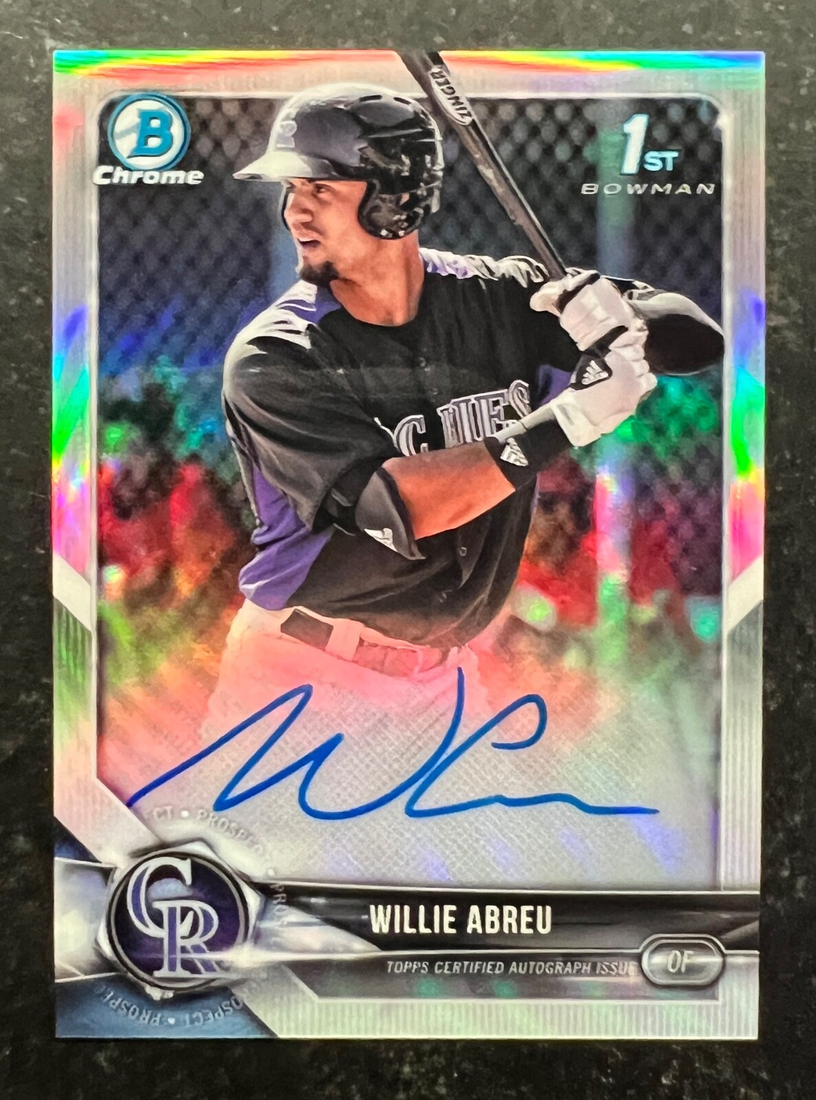 2018 Bowman Chrome Prospect Autograph Refractor Willie Abreu 30/499 | eBay
